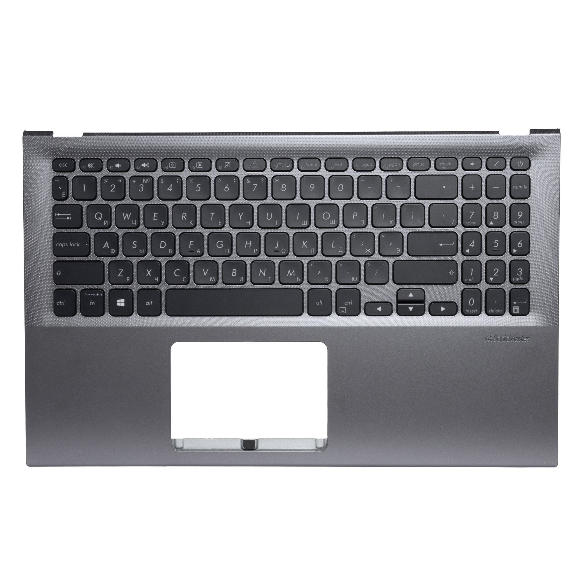 Топкейс с клавиатурой для Asus VivoBook F512D (серый с подсветкой ...