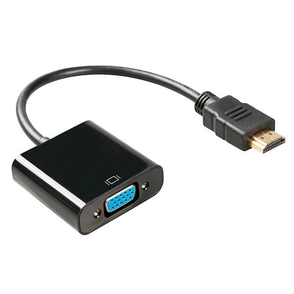 Переходник VGA (F) + AUX - HDMI (M) черный купить по отличной цене. С ...